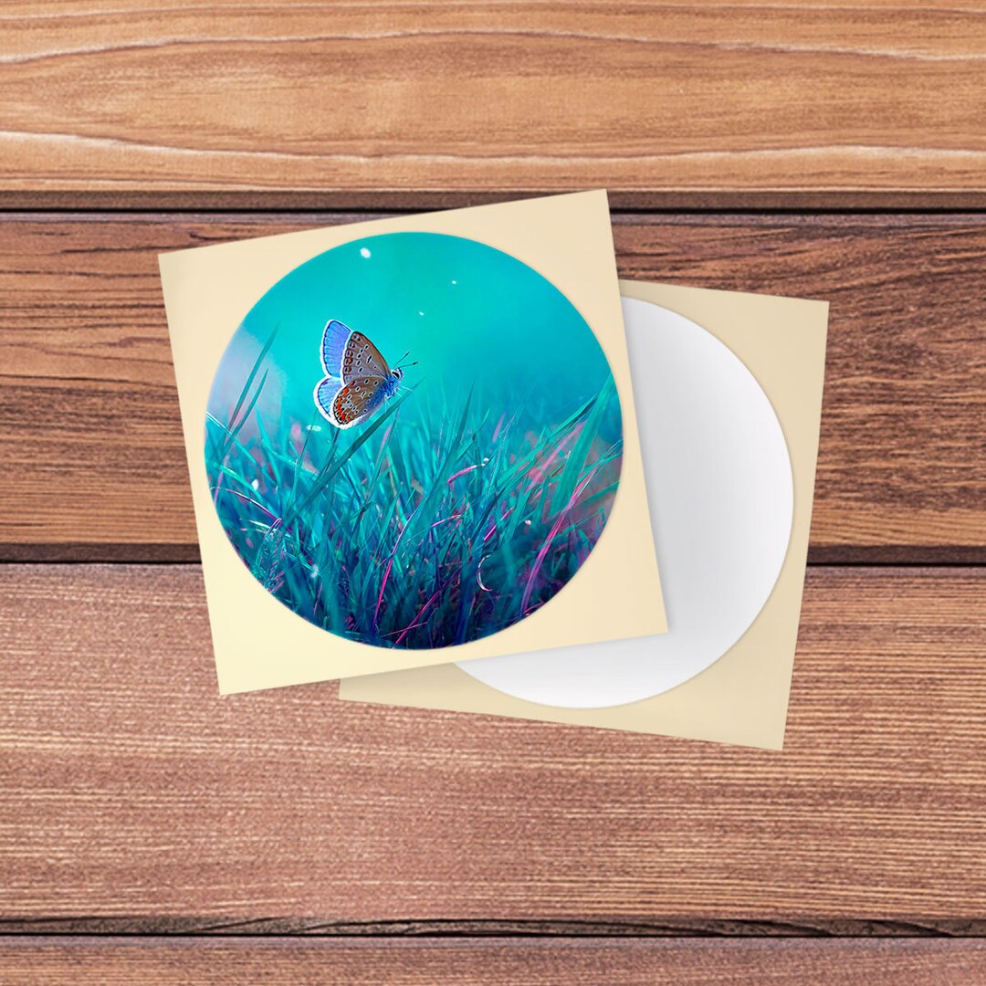 Popsocket Butterfly Light Blue Skin Sticker Decal for Popcup Nature Art ...
