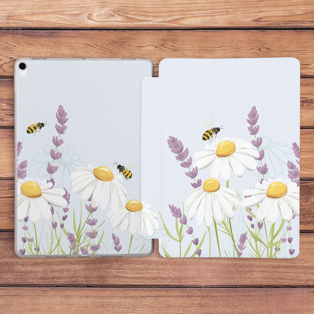 IPad Case Bees iPad Case Light Blue Cute Daisy Case iPad Case Summer ...