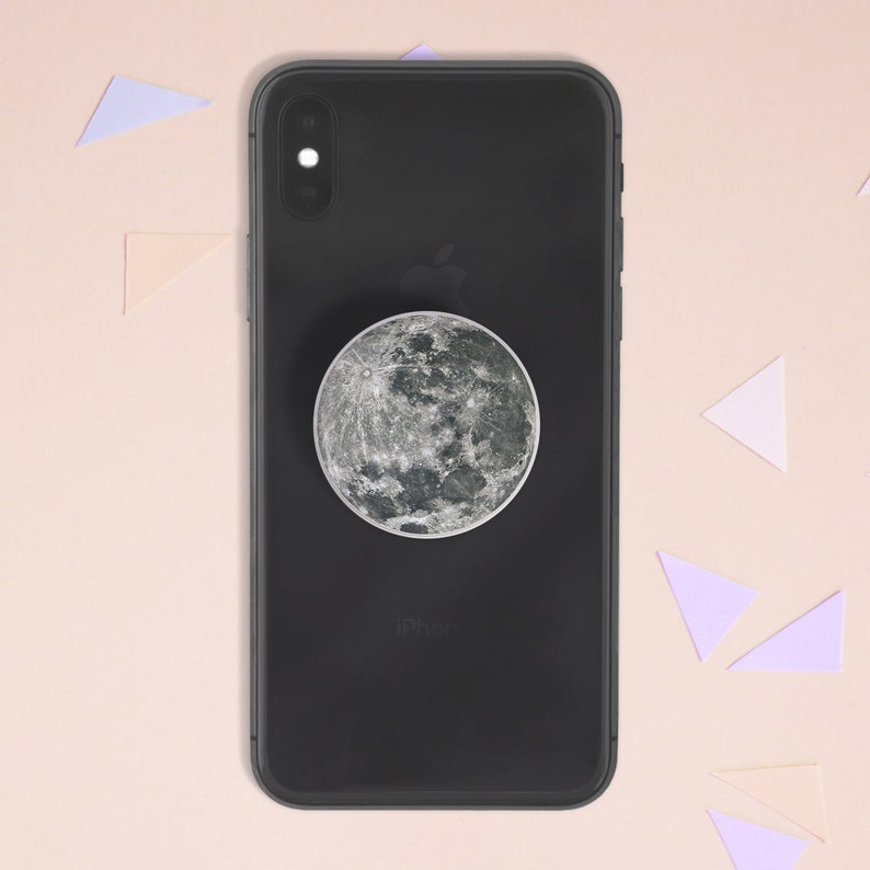Skin for pop socket Moon Gray skin Decal space Friends gift | Etsy