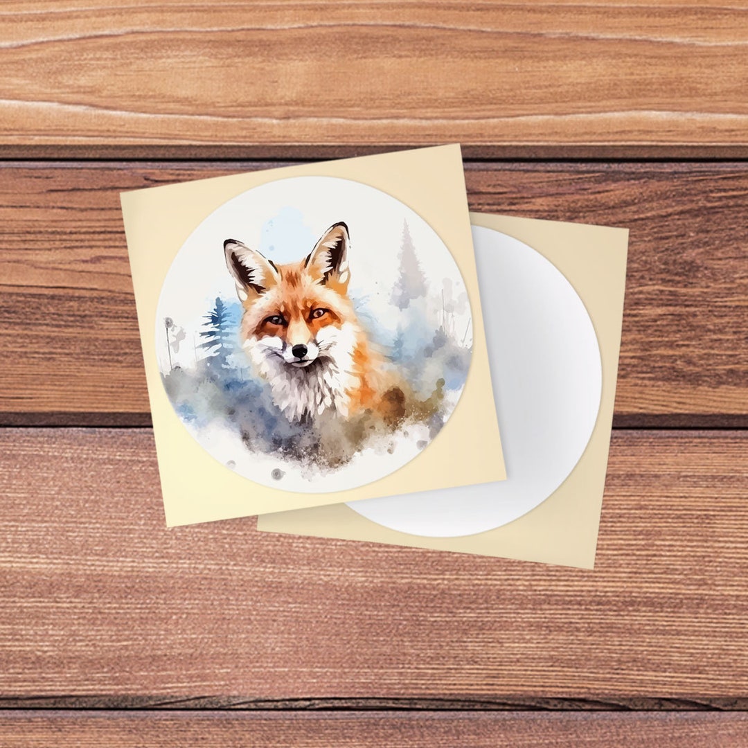 Sticker Decal Fits Popsocket Forest Fox Fits Popcup Round Skin for ...