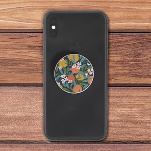 Sticker for Pop Socket Orange Tree Floral Skin Sticker Decal for Popcup ...