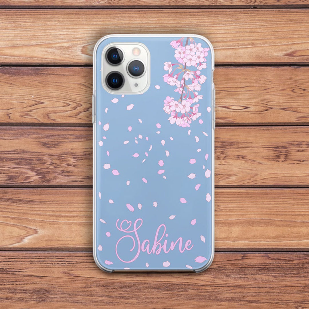 IPhone Blue Case Sakura Blossom Art iPhone Case Name iPhone Case Custom ...
