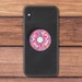 Pink Donut Sticker Skin for Pop Socket Sweets Art Fits Popcup for ...