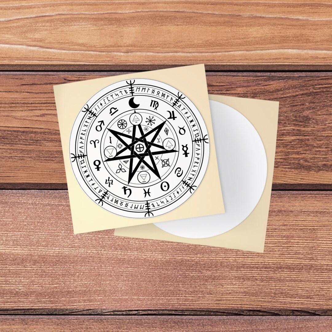 Popsocket Goth Pentagram White Skin Sticker Decal Fits Popcup for ...