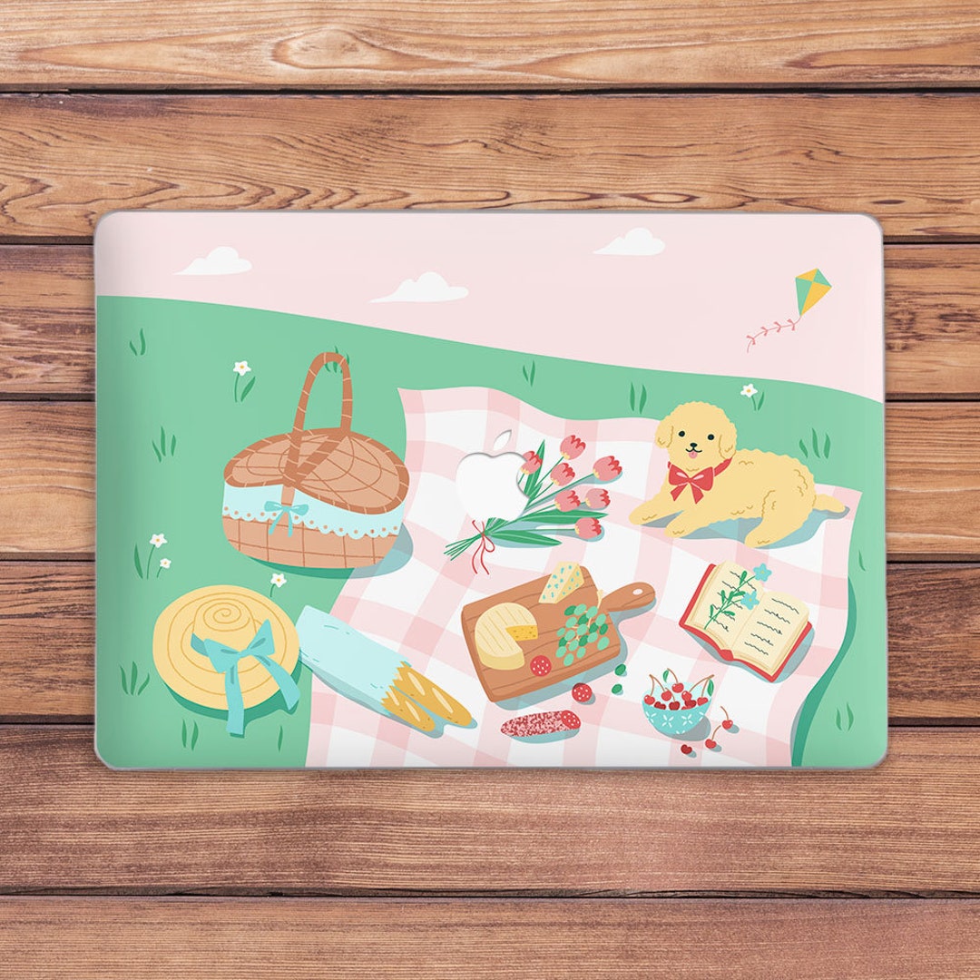 Cute Puppy Art MacBook Hard Case Summer Picnic Print MacBook Case Food ...