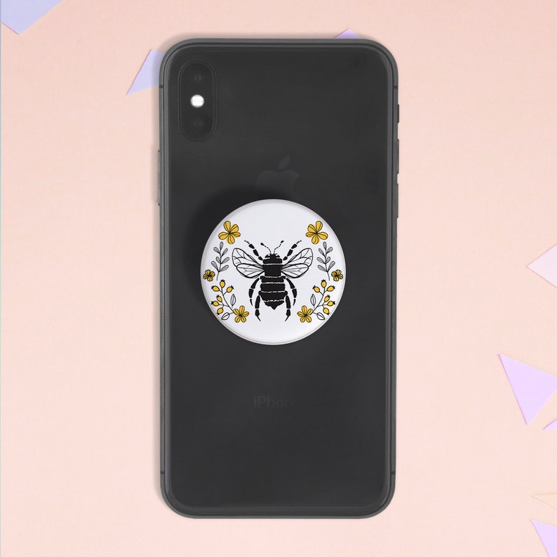Sticker for pop socket Decal bee Fits pop socket sticker White | Etsy