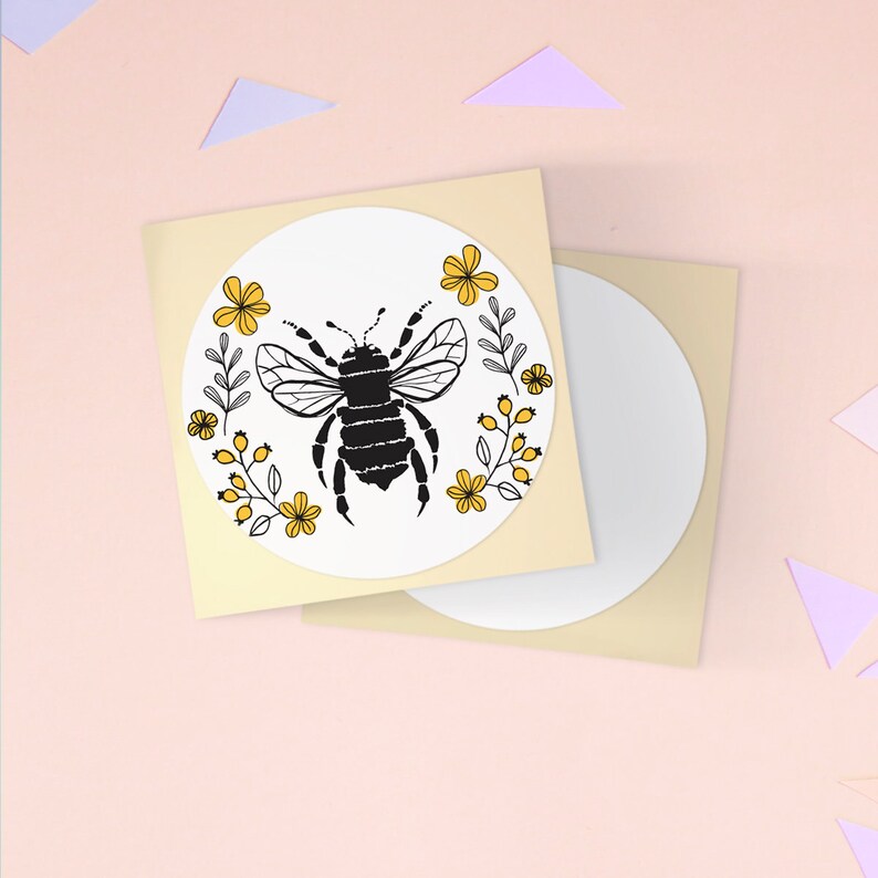 Sticker for pop socket Decal bee Fits pop socket sticker White | Etsy