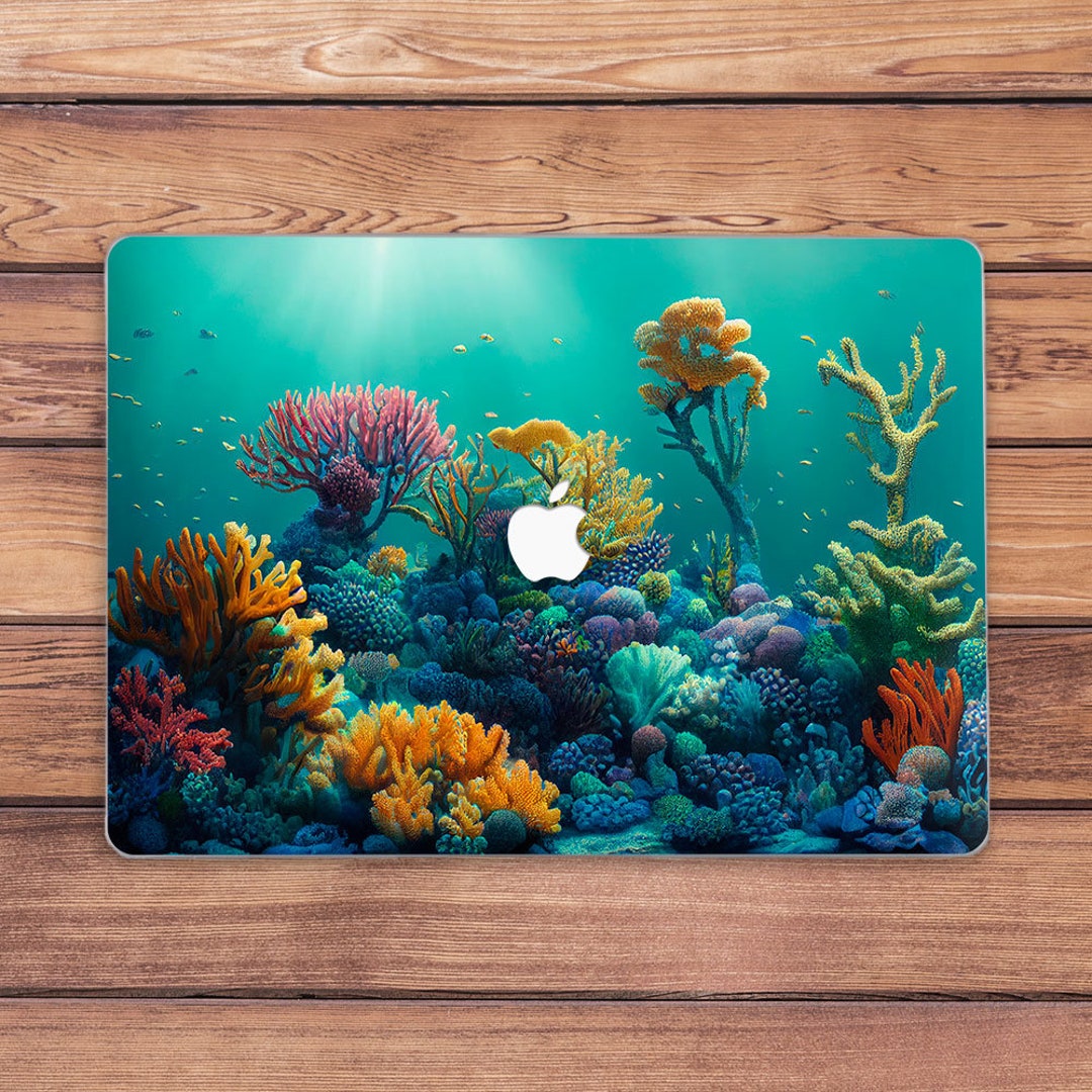 Coral Reef Print MacBook Case Ocean MacBook Case Fish Blue Water Case ...