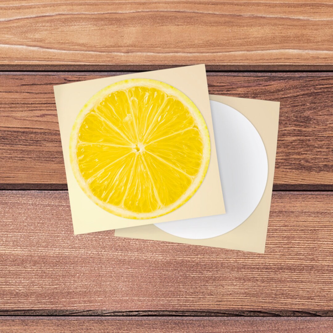 Lemon Art Skin Sticker Decal Round Skin Yellow Sticker Summer Decor ...