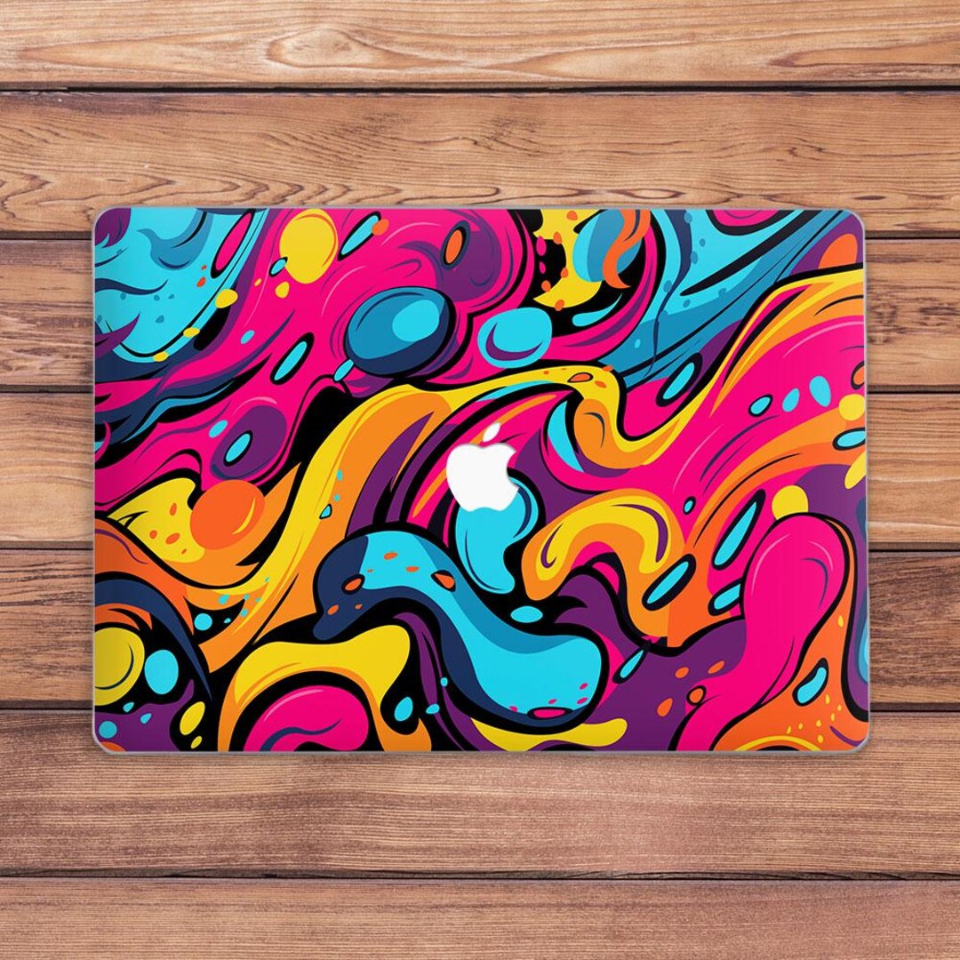 MacBook Case Urban Modern Abstract Art MacBook Hard Case Rainbow Print ...