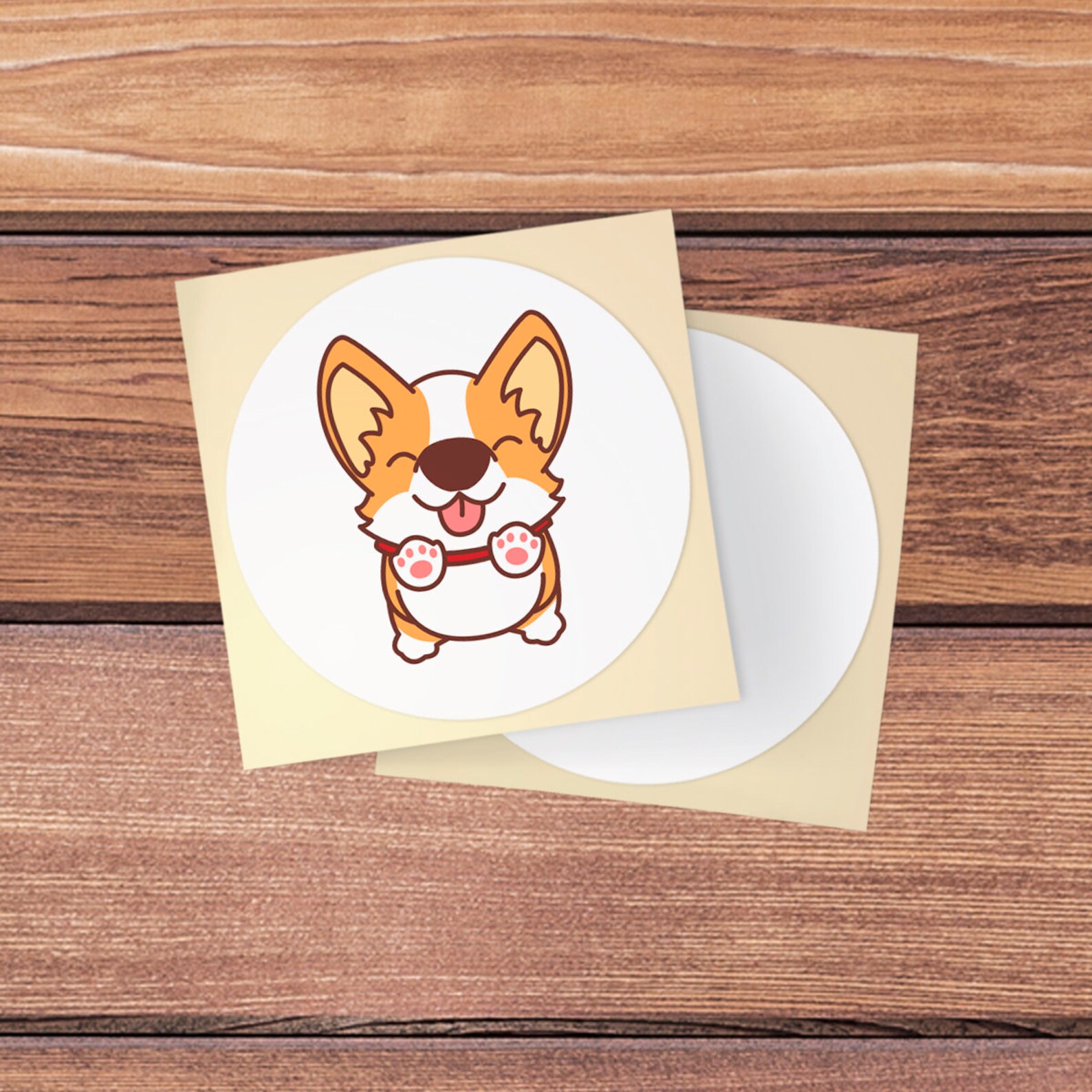 Cute Corgi Sticker Decal for Pop Socket Kawaii White Skin Dog | Etsy