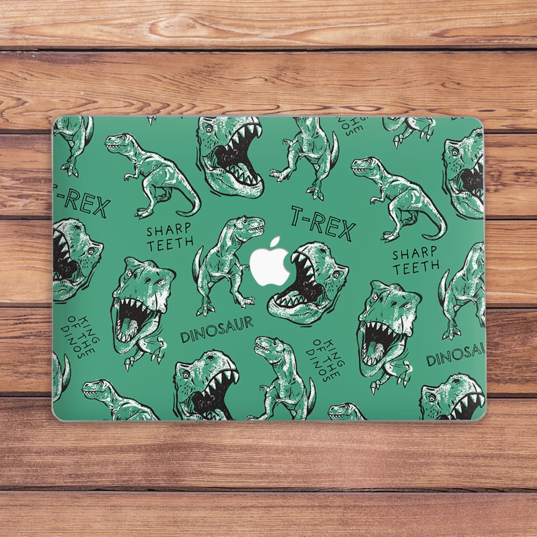 T-rex Art MacBook Case Dino MacBook Hard Case Dinosaur Art Case MacBook Deep Green Case MacBook ...