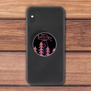 Alien Black Skin Sticker Decal Pink Art Skin Forest for the Popsockets ...