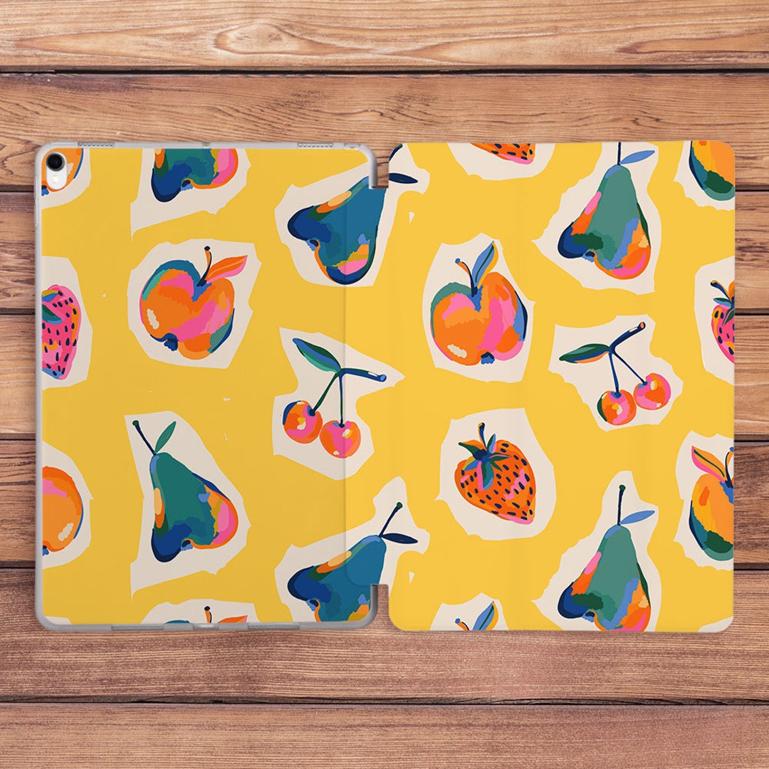Retro Art Fruits Yellow Smart Case iPad Case Juicy iPad Flip Stand ...