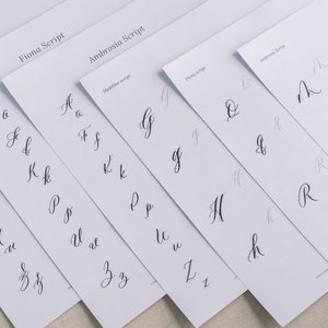 3 Script Bundle | Modern Calligraphy Printable Worksheets - Etsy