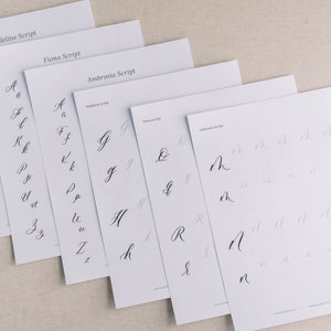 3 Script Bundle | Modern Calligraphy Printable Worksheets - Etsy