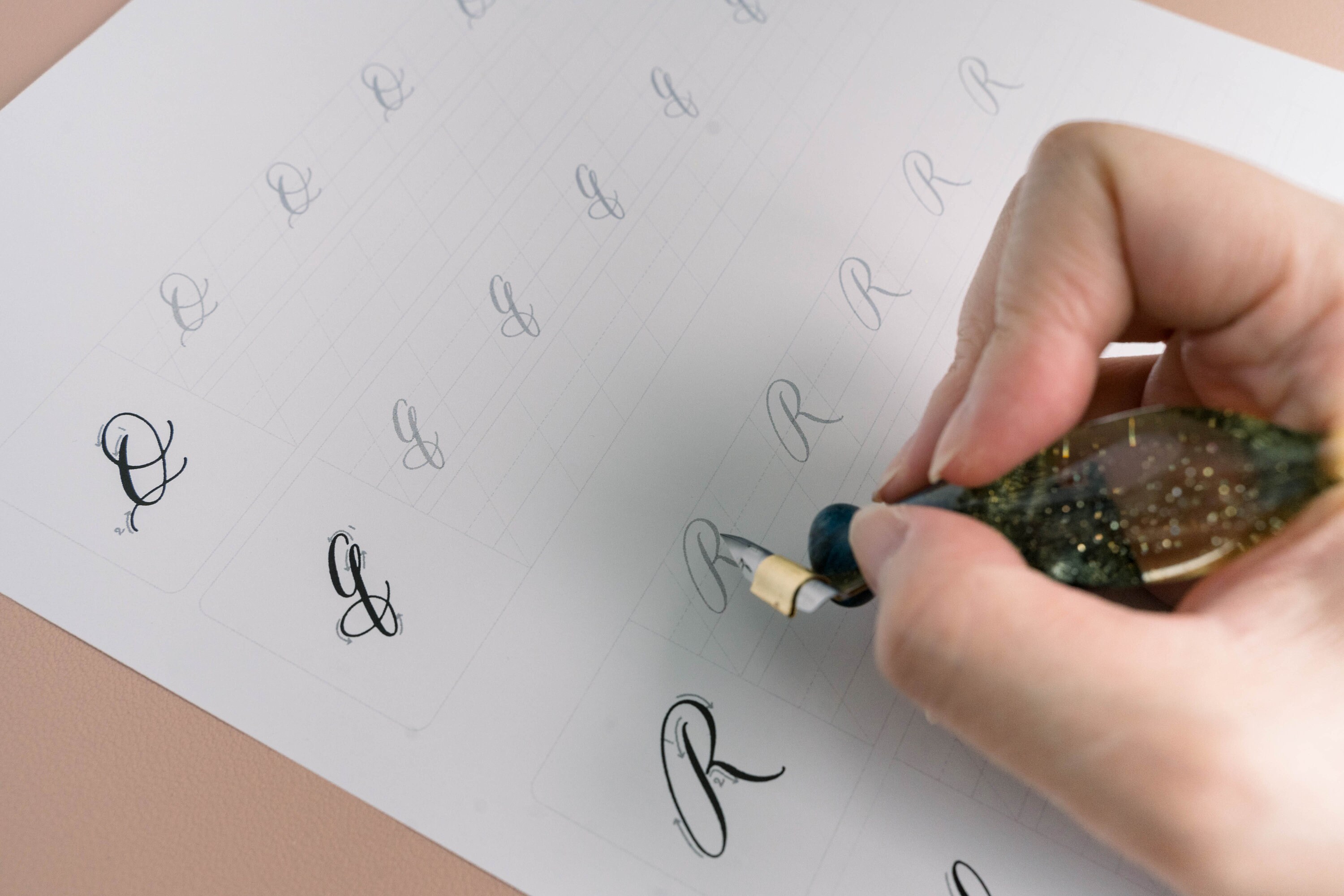 Fiona Script | Modern Calligraphy Printable Worksheets - Etsy