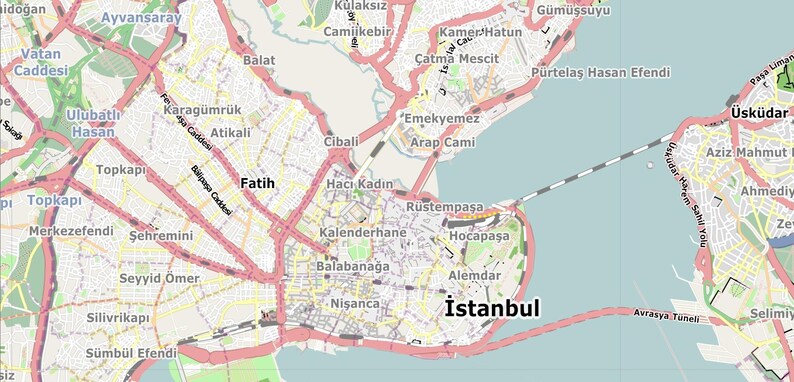 Extra Large Istanbul Map. 43x26 Inch Map of Istanbul. Covers All of ...
