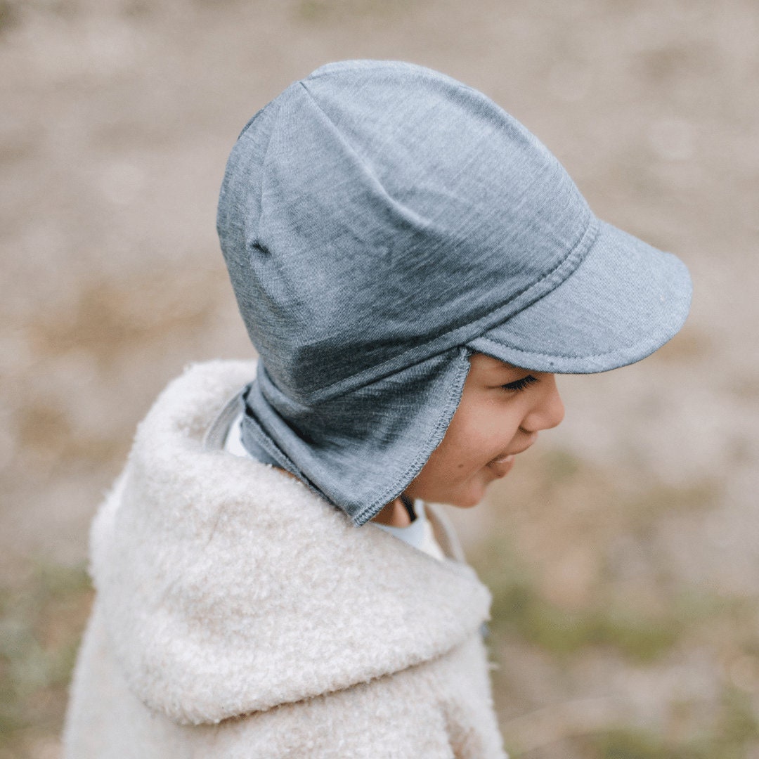 Summer Cap Summer With Visor MERINO & SILK GOTS Grey - Etsy