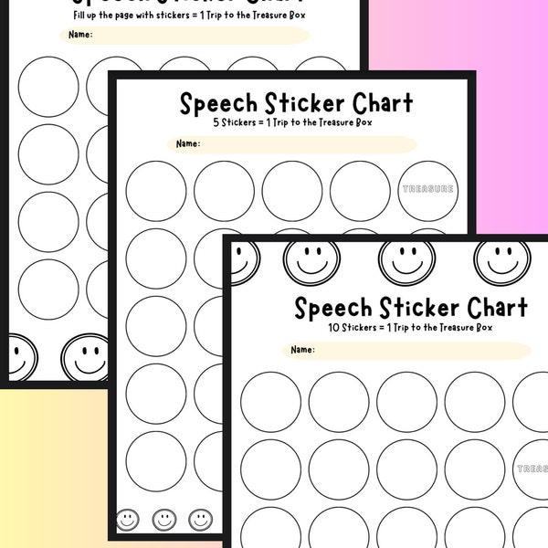 Slp Student Sticker Chart - Etsy