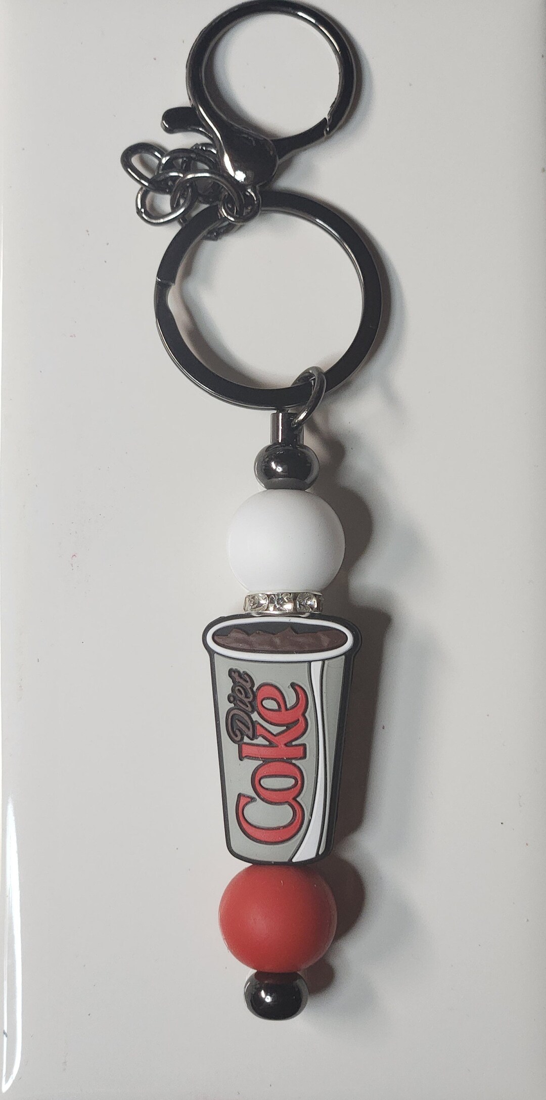 Diet Cola Silicone Beaded Bar Keychain - Etsy