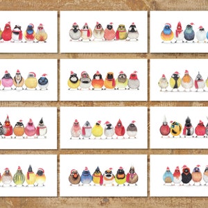 12 Cute Little Birdies Christmas Cards Set of 12 Handmade - Etsy