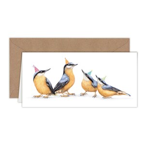 Birthday Cards, Set of 6, Bird Greeting Cards, Animal Cards, Gift for ...