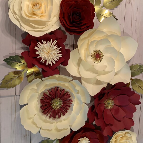 Ivory Paper Flowers - Etsy