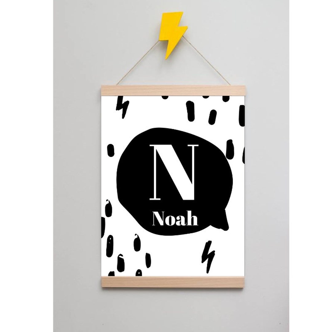 Personalized Kids Name Poster Nursery Custom Name Poster Decor Boys ...