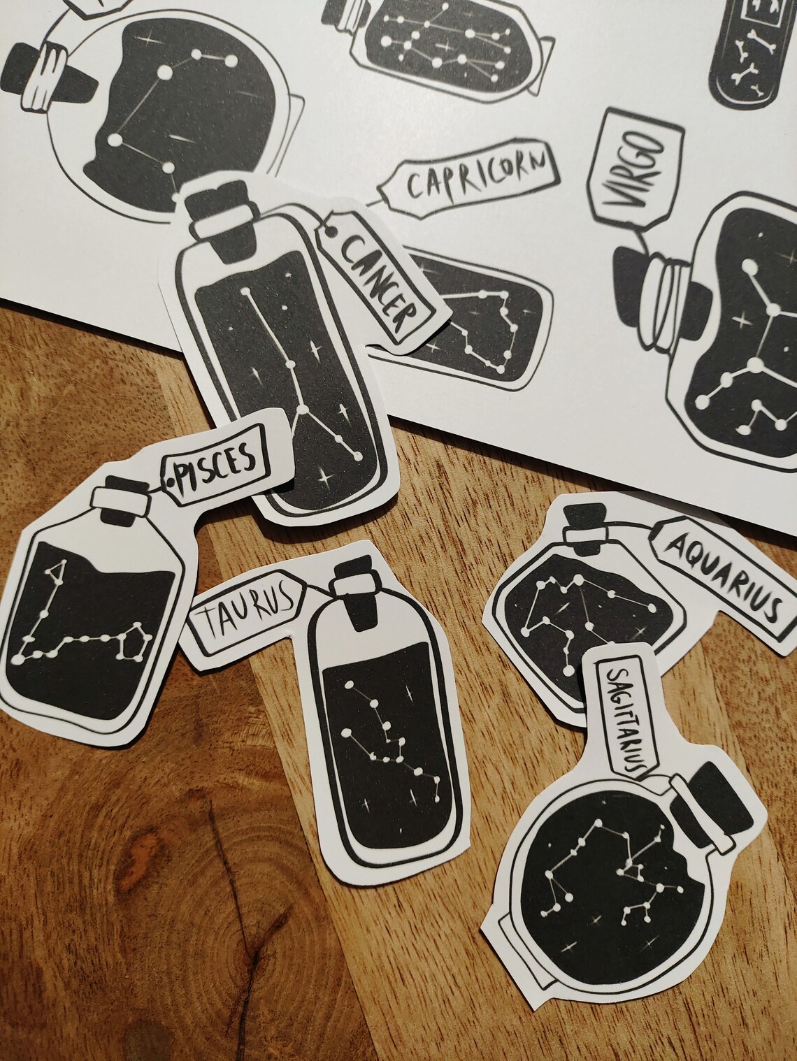 Printable Zodiac Signs Stickers Kawaii Planner Stickers Printable ...