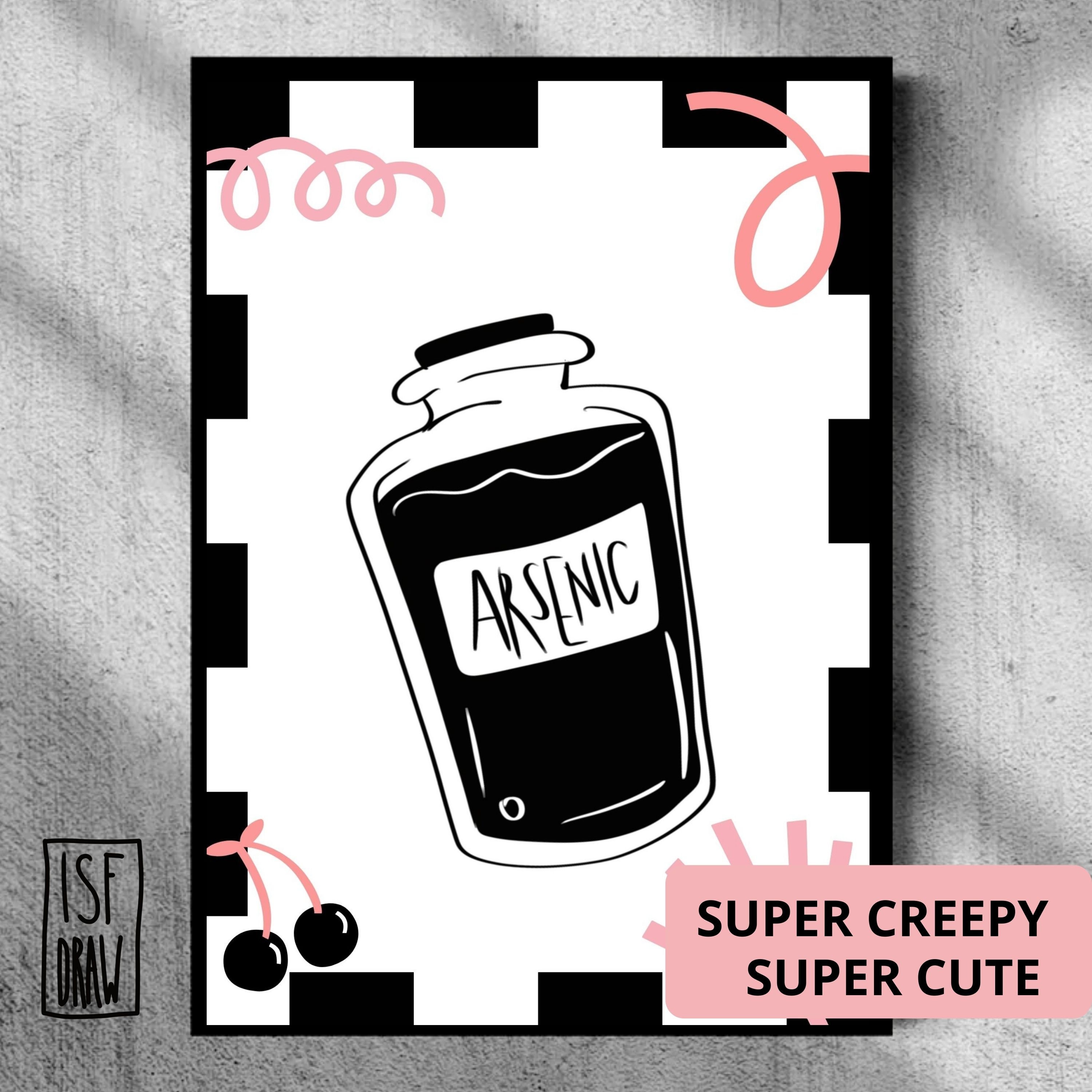 Creepy Cute Pastel Goth Dark AESTHETIC Girly Gothic Poster Set Strange ...