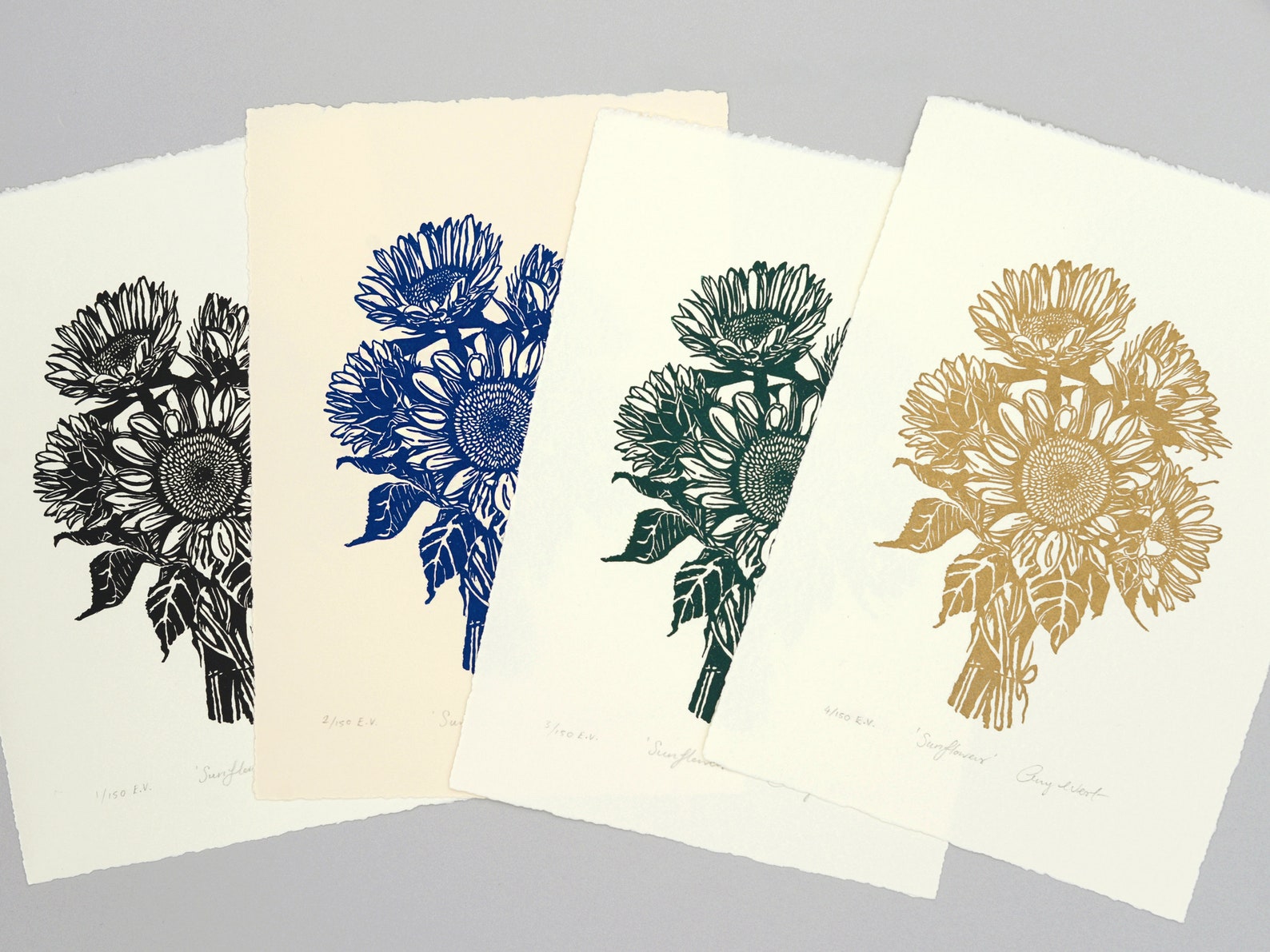 Sunflowers | A4 | Linocut | Linoprint | Home Decor | Wall Art | Floral ...