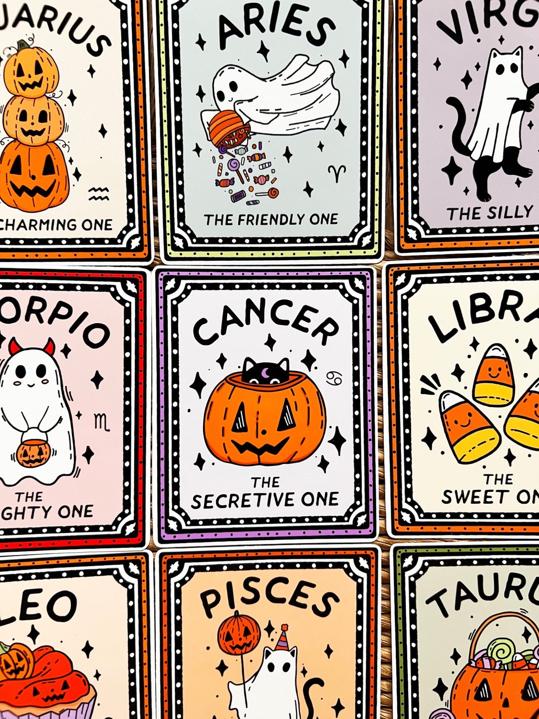 Halloween Zodiac Stickers - Astrology Stickers - Waterproof Stickers ...