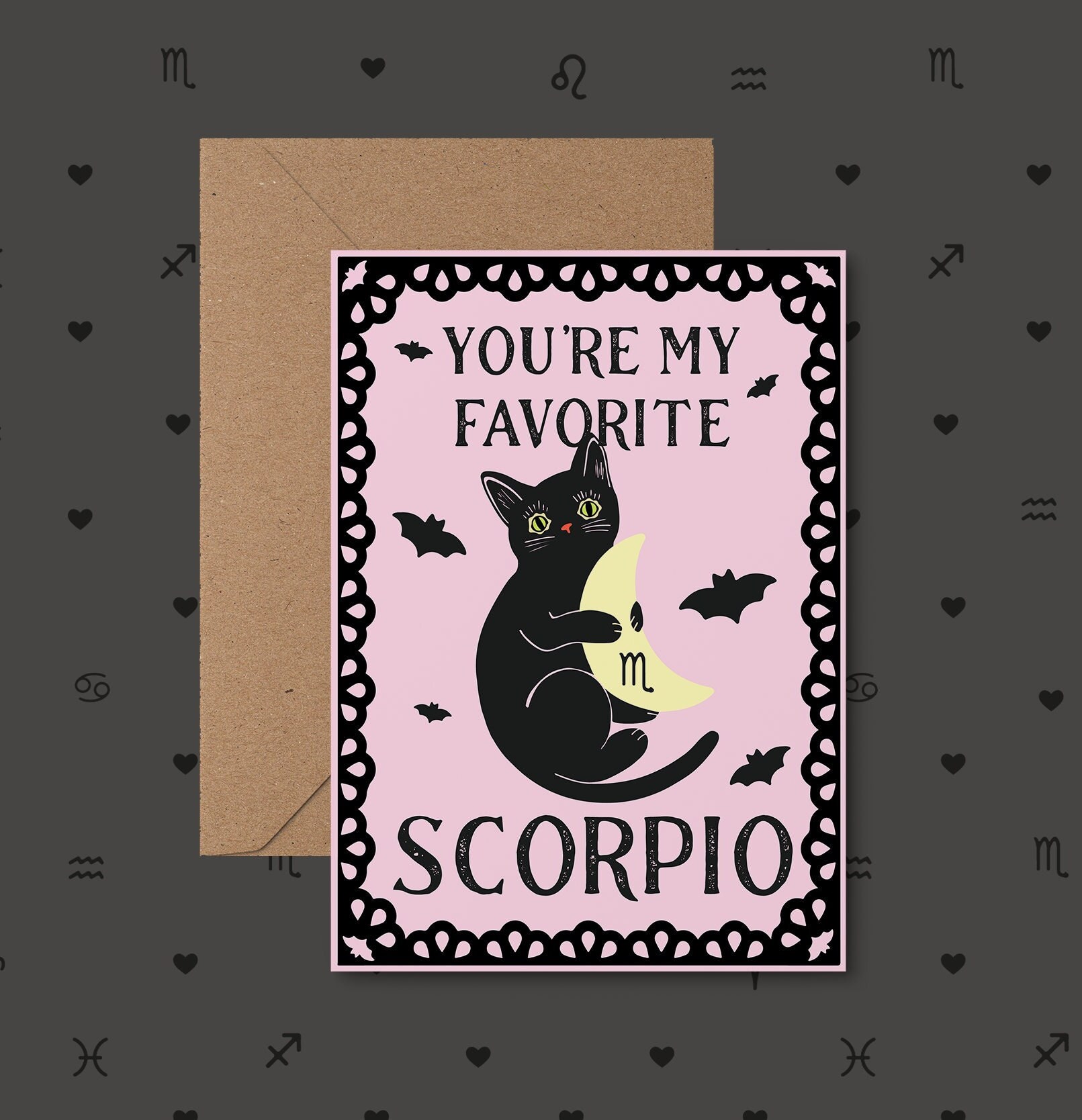 Scorpio Zodiac Birthday Card, Birthday Card, Scorpio, Halloween ...