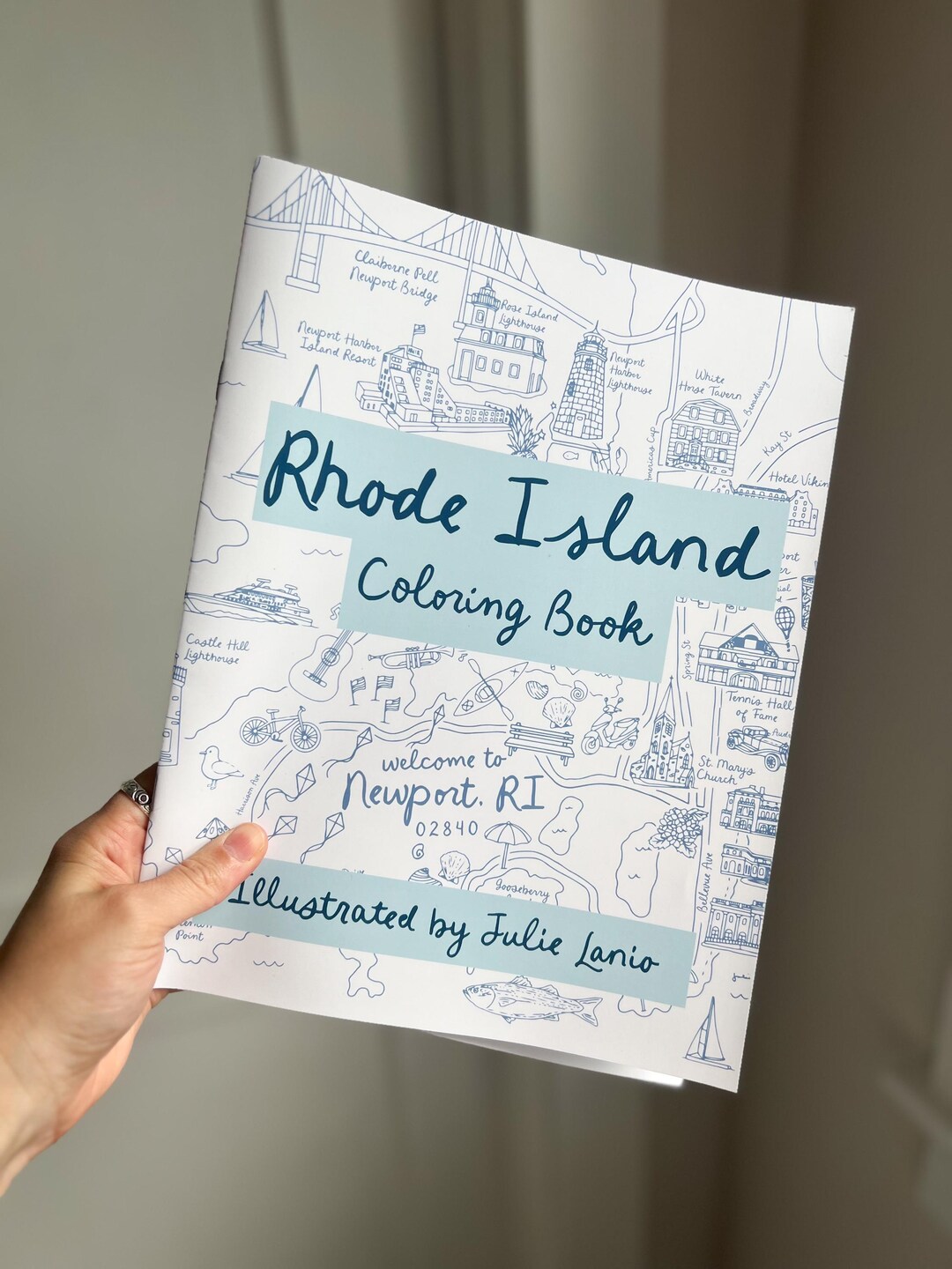 Rhode Island Coloring Book - Newport RI Coloring Book - Etsy