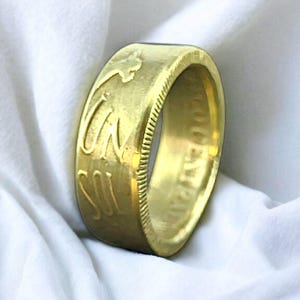 Handmade Peru Coin Ring in Gold Color - Personalized Engraving Possible ...