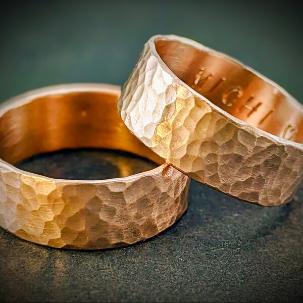 Hammered Copper Ring - Etsy