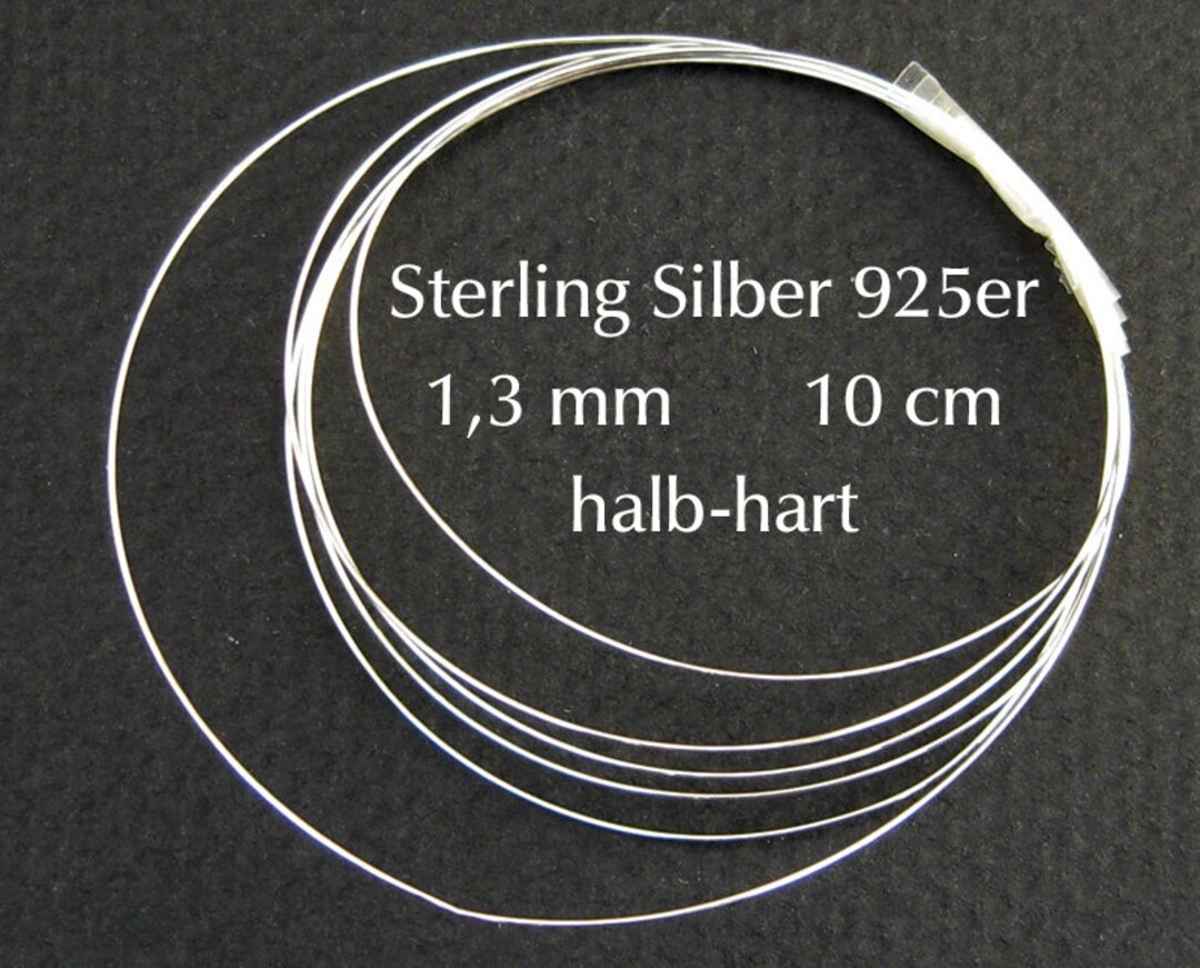 925 Silver Wire 1.3 Mm Semi-hard, Sterling Silver Wire Round - Etsy
