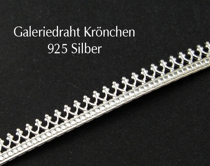 Gallery Wire Crown Sterling Silver 10 Cm - Etsy