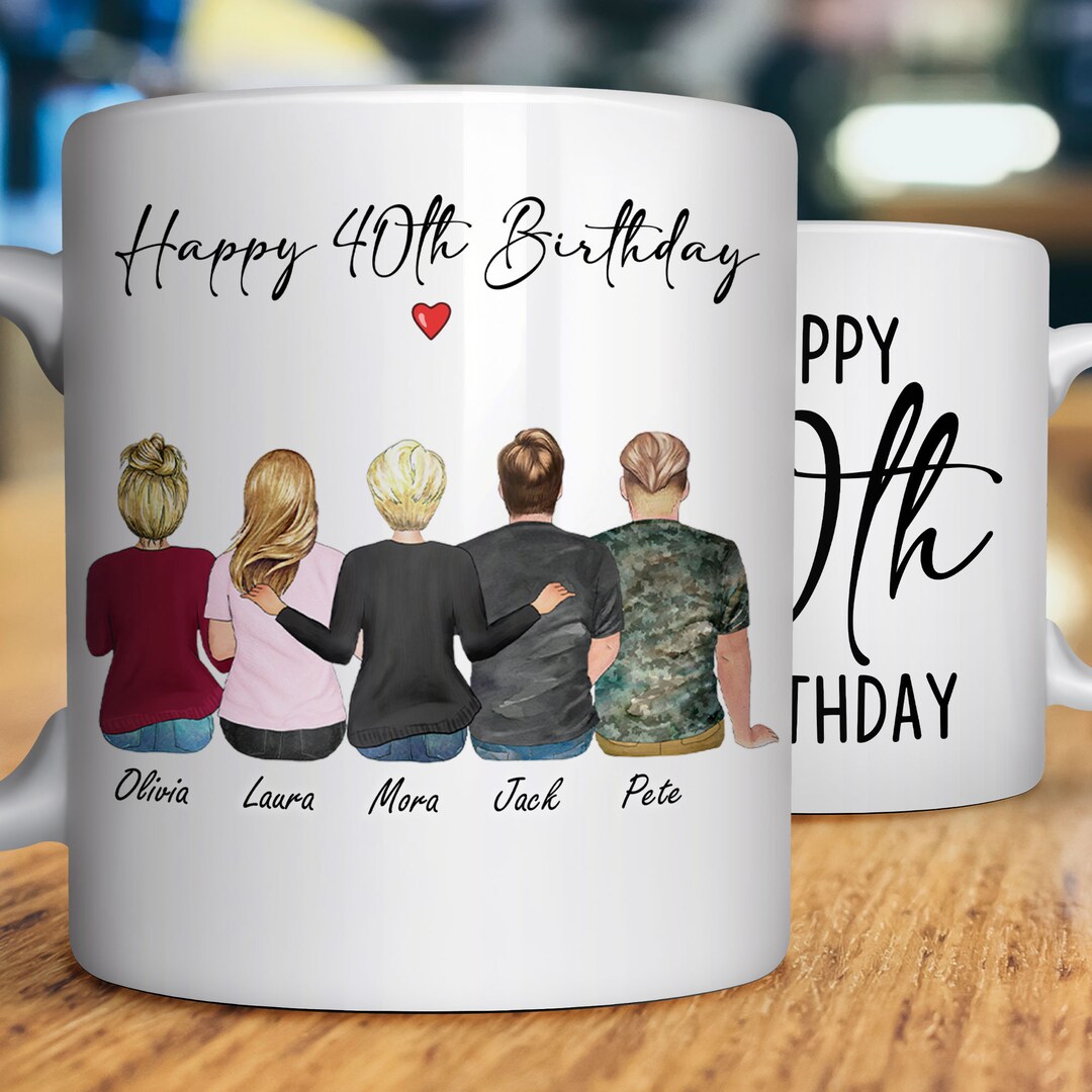 Custom 40th Birthday Mug: Funny, Personalized With Pets - Etsy