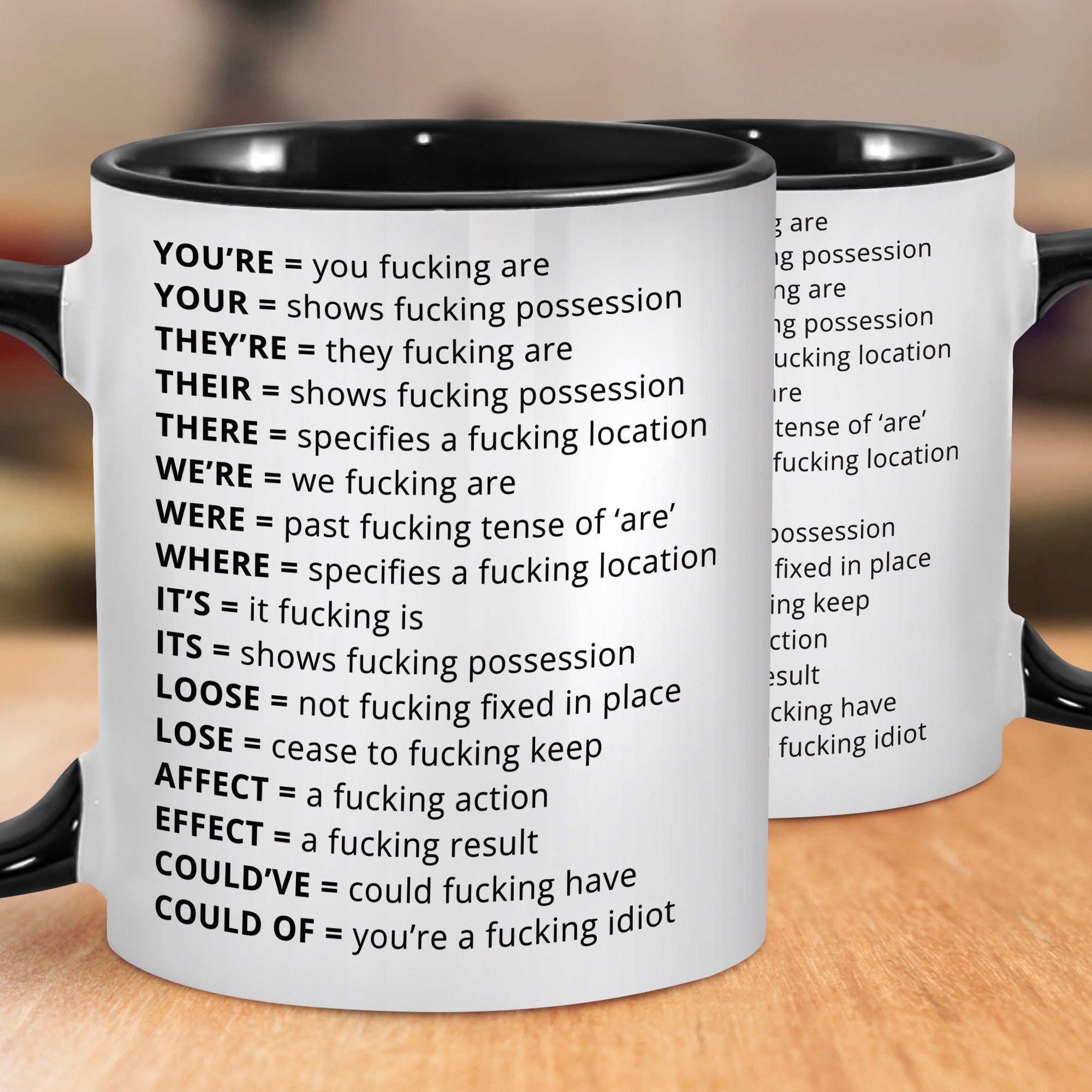 Angry Grammar Mug, Grammar Gift, Teacher Coffee Mug, Ceramic Coffee Mug ...