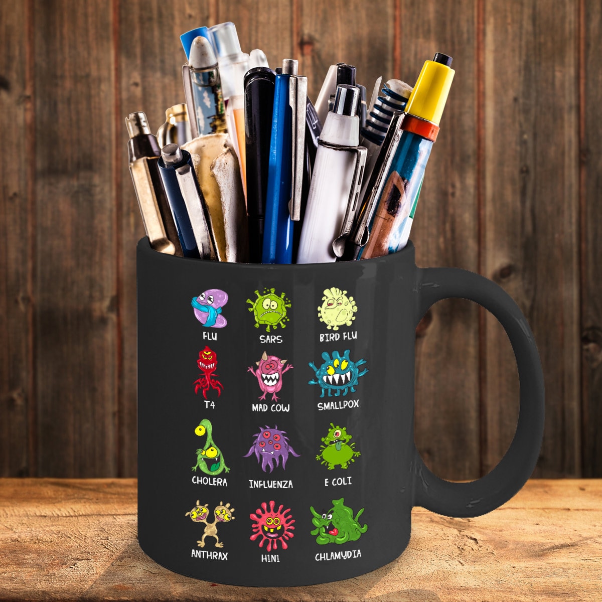 Epidemic Virus Mug Flu Sars Bird Flu T4 Mad Cow - Etsy Australia