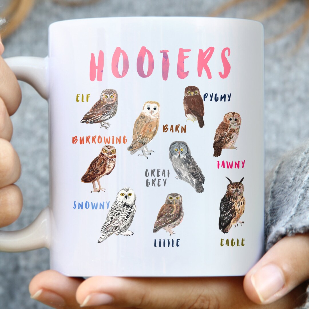 Hooters Owl Mug Bird Watching Owls Ceramic Bird Mug Owl Watcher Mug ...