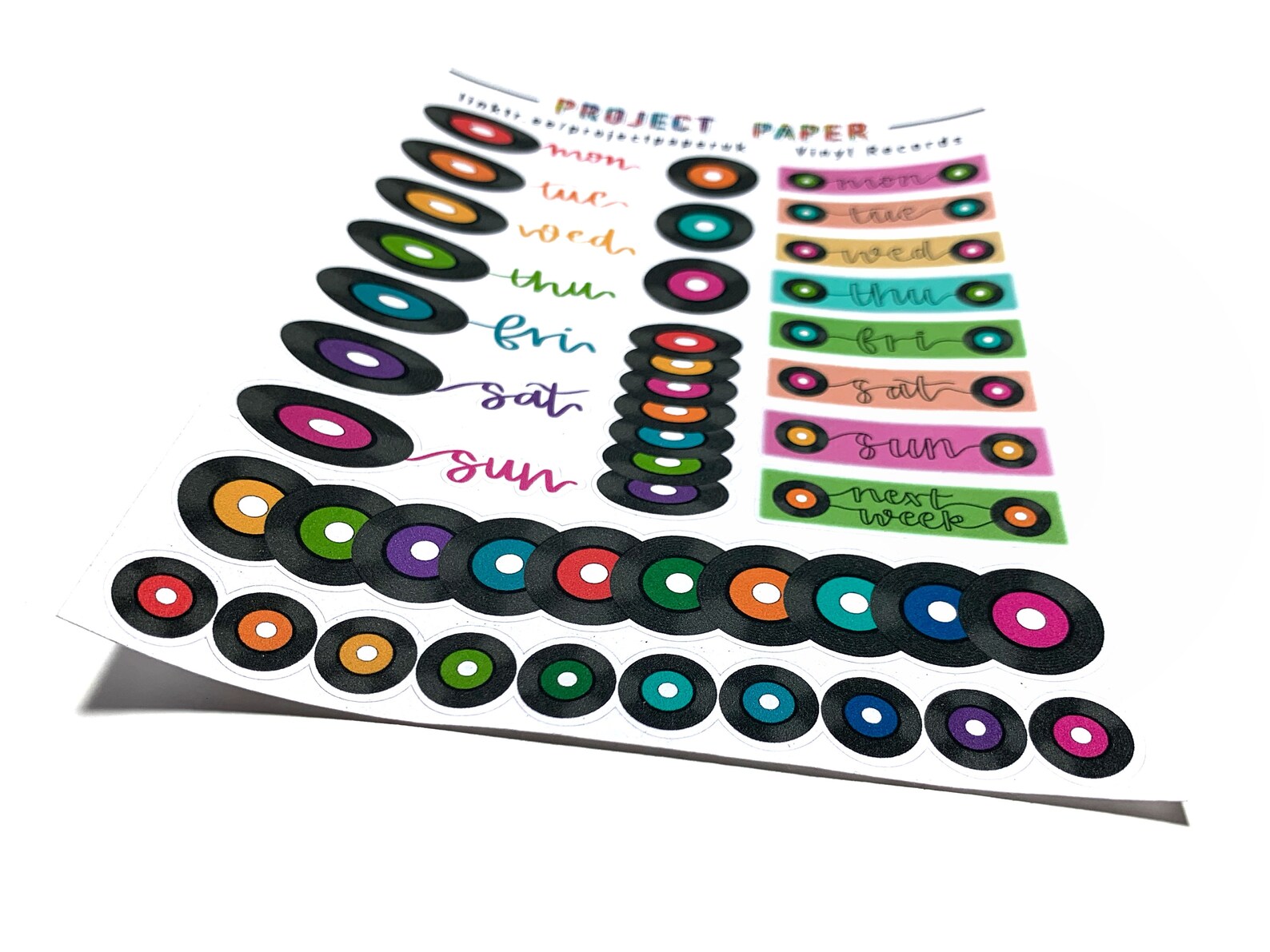 Vinyl Records Sticker Sheet 4 recycled Paper - Etsy UK