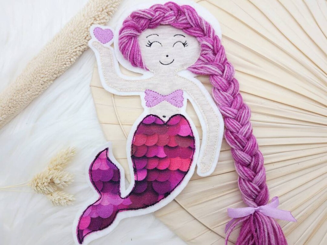 Mermaid Sea Fin Scales Braided School Cone Patch Patch Berry Sewing ...