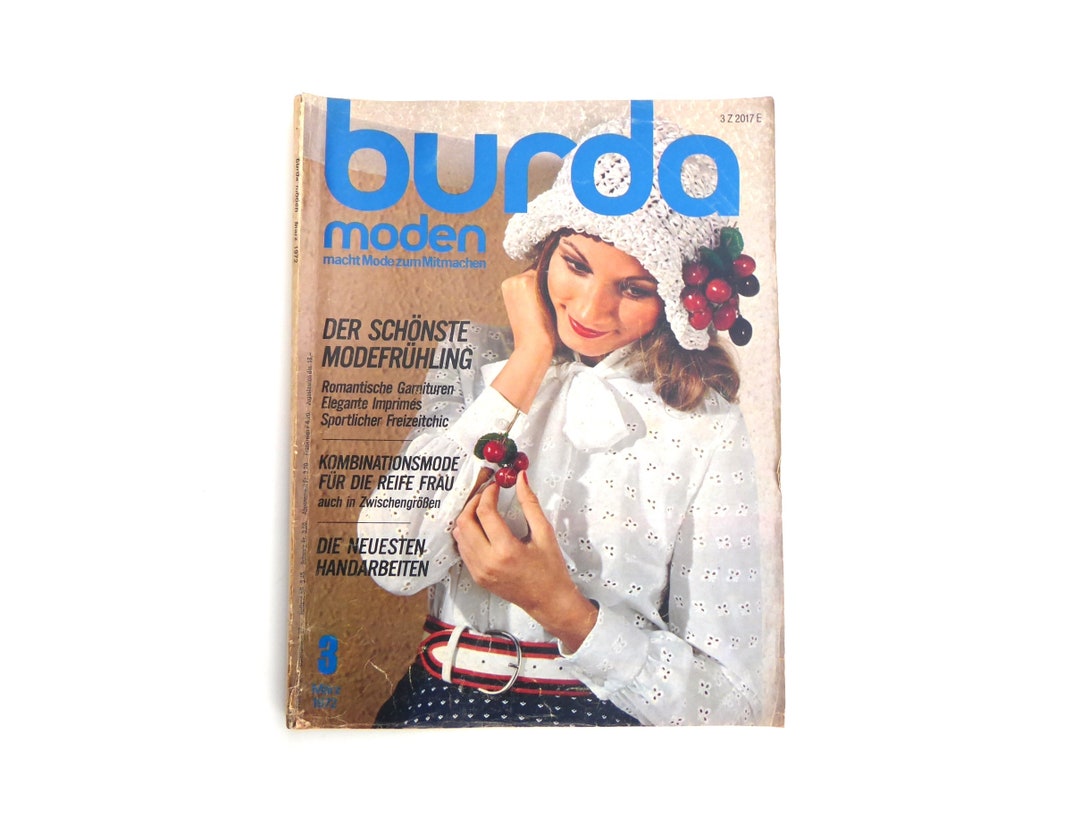 Vintage Burda Moden Magazine Magazine 3/1972 Sewing Pattern Booklet - Etsy