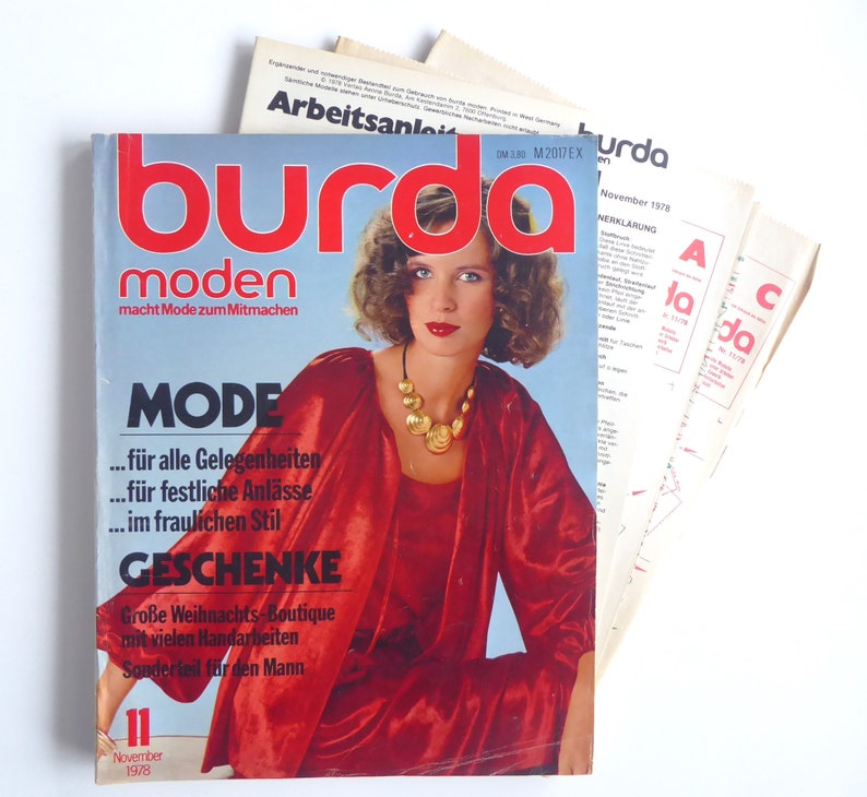 Vintage 70s Burda Moden Sewing Pattern Booklet "1978" Selection - Etsy