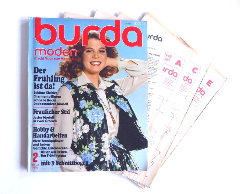 Vintage 70s Burda Moden Sewing Pattern Booklet "1978" Selection - Etsy