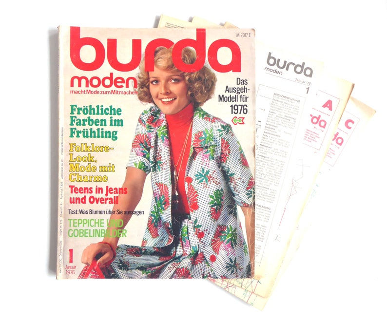 Vintage 70s Burda Moden Sewing Pattern Booklet "1976" Selection - Etsy