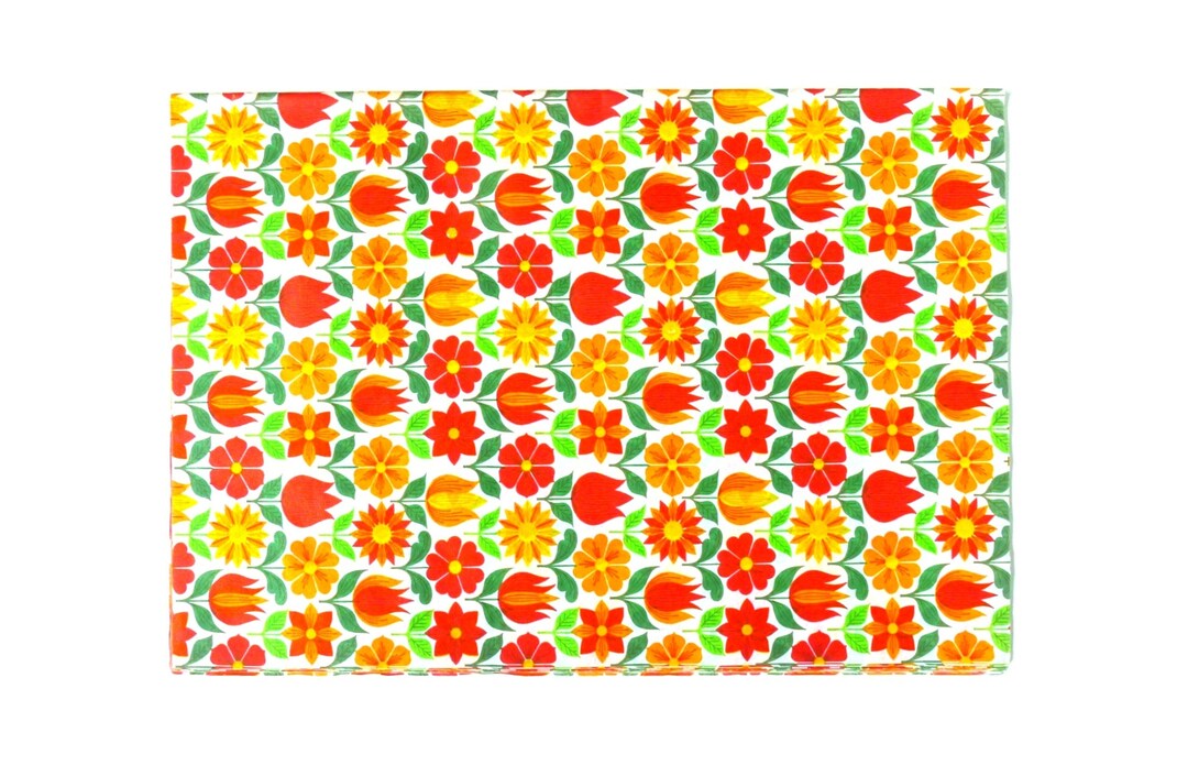 70s Wrapping Paper Wrapping Paper blumenzauber 5 Pcs. 50 X 70 Cm New - Etsy